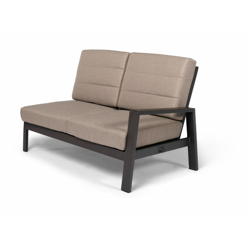Tierra Outdoor Queens Lounge 2-Seater Links - Charcoal - Tuincentrum ...